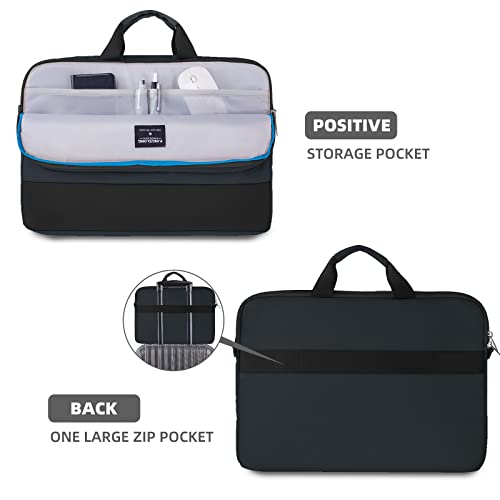 dujp 15.6 inch Slim Laptop Sleeve Bag Protection Shockproof Notebook Computer Carrying Case with Shoulder Strap Compatible with ASUS/DELL/Lenovo/ACER Notebook Blue