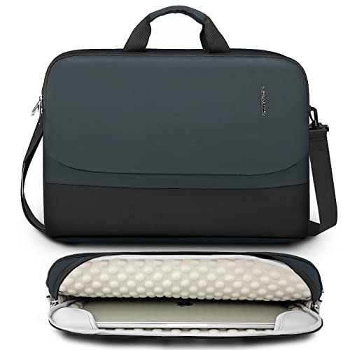 dujp 15.6 inch Slim Laptop Sleeve Bag Protection Shockproof Notebook Computer Carrying Case with Shoulder Strap Compatible with ASUS/DELL/Lenovo/ACER Notebook Blue