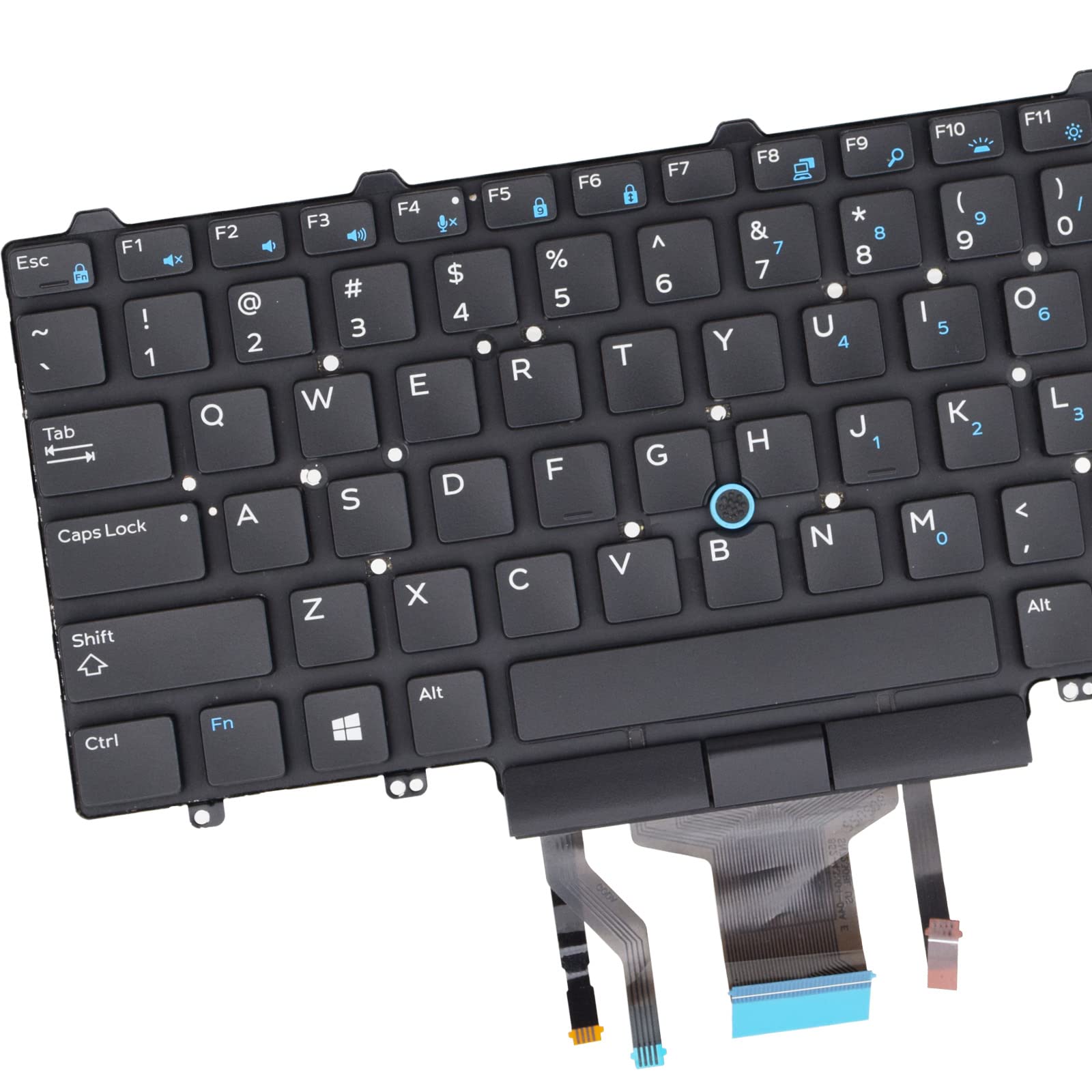 TLBTEK Backlight Keyboard Replacement with Pointer Compatible with Dell Education E5450 E5470 E5480 E7450 P40G E7470 E7480,Latitude 14 5480 5488 5490 5491 7480 7490 Series Laptop
