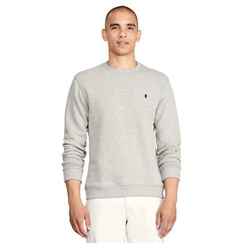 IZOD Men's Advantage Performance Crewneck Fleece Pullover Sweatshirt, Light Grey Heather Solid, Medium