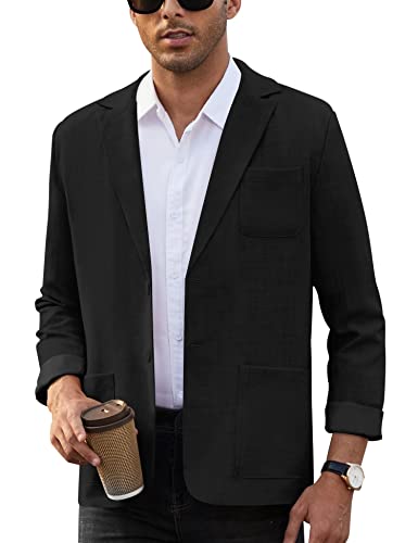 Men Blazer Slim Fit Casual Sports Coats Two Button Dress Blazer Stylish Lightweight Shoulder Pads Suit Jackets Outfits Brown S
