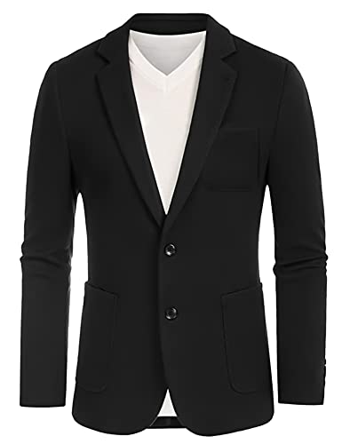 Men Blazer Slim Fit Casual Sports Coats Two Button Dress Blazer Stylish Lightweight Shoulder Pads Suit Jackets Outfits Brown S