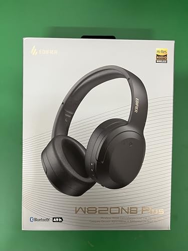 Edifier W820NB Plus Hybrid Active Noise Cancelling Headphones - LDAC Codec - Hi-Res Audio - Fast Charge - Over Ear Bluetooth V5.2 Headphones for Travel, Flight, Train, and Commute- Gray