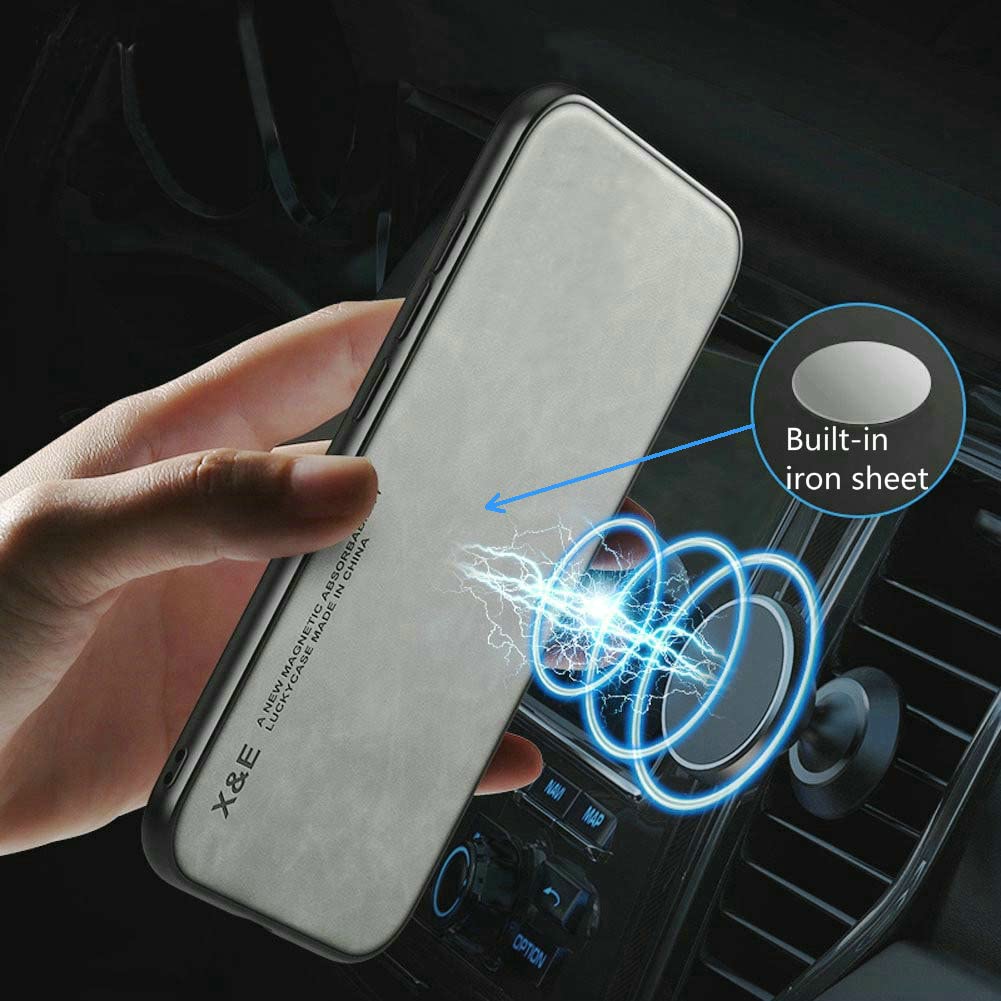 Kepuch Silklike Case for Oppo Reno 6 Pro 5G - Cover Bumper Built-in Metal Plate for Oppo Reno 6 Pro 5G - Gray