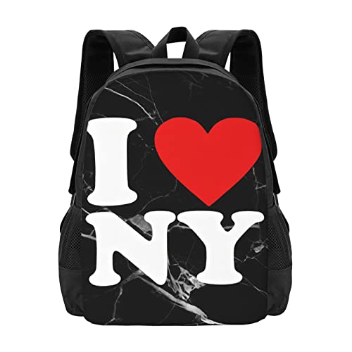 Suriohl-I-Love-NY-New-York-Backpack, Laptop Backpack Gym Bags Black School Bookbags Travel Daypack For Women Men Teens