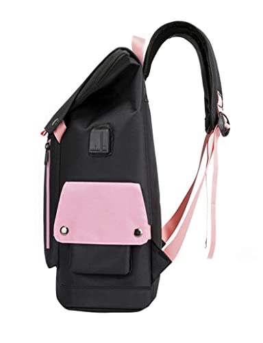Yunbei Genshin Impact Backpack Hu Tao School Bags Klee Backpack Zhongli Bookbag Qiqi Laptop Daypack (Hu Tao, One Size)