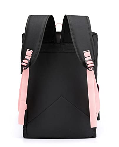 Yunbei Genshin Impact Backpack Hu Tao School Bags Klee Backpack Zhongli Bookbag Qiqi Laptop Daypack (Hu Tao, One Size)
