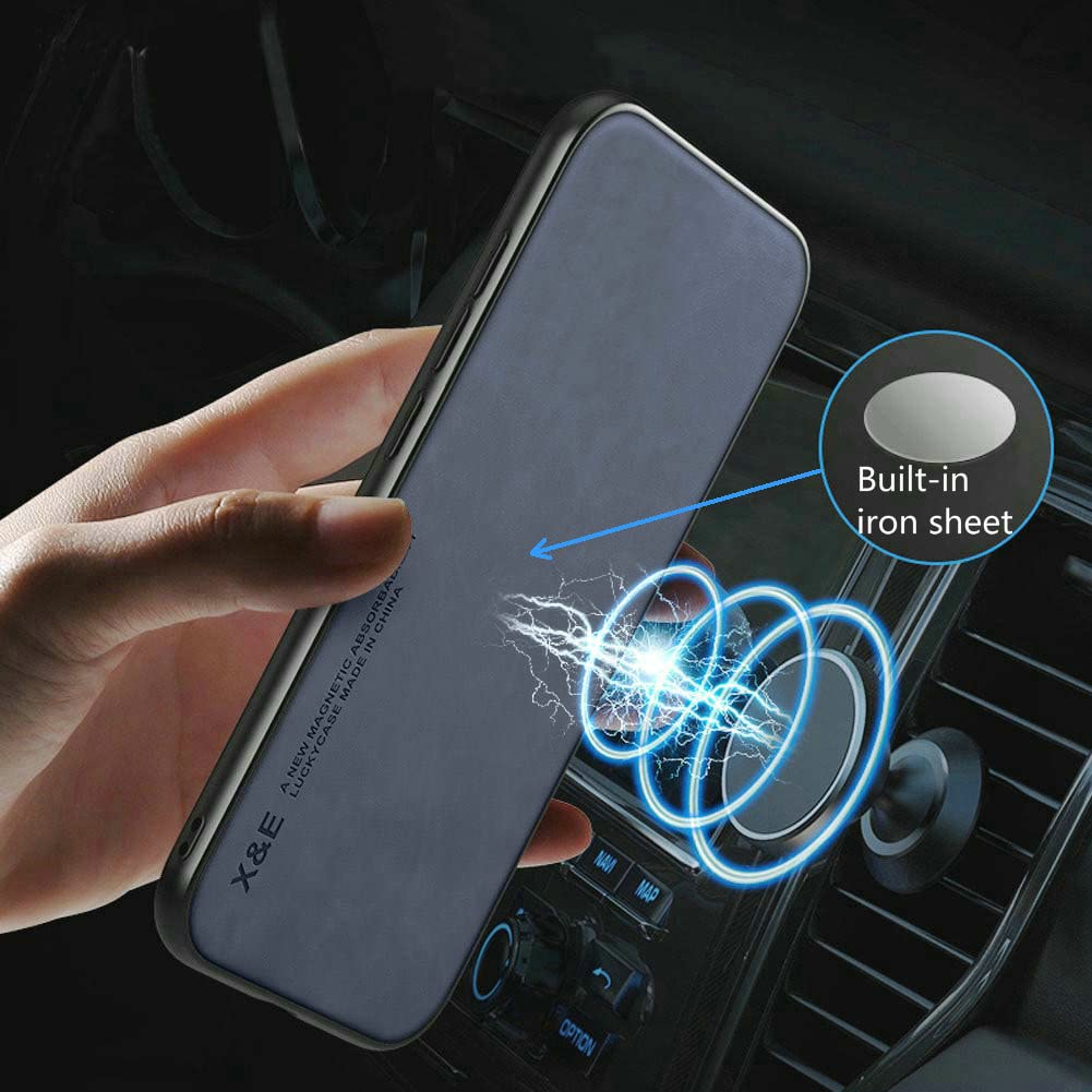 Kepuch Silklike Case for Oppo Reno 6 Pro 5G - Cover Bumper Built-in Metal Plate for Oppo Reno 6 Pro 5G - Blue