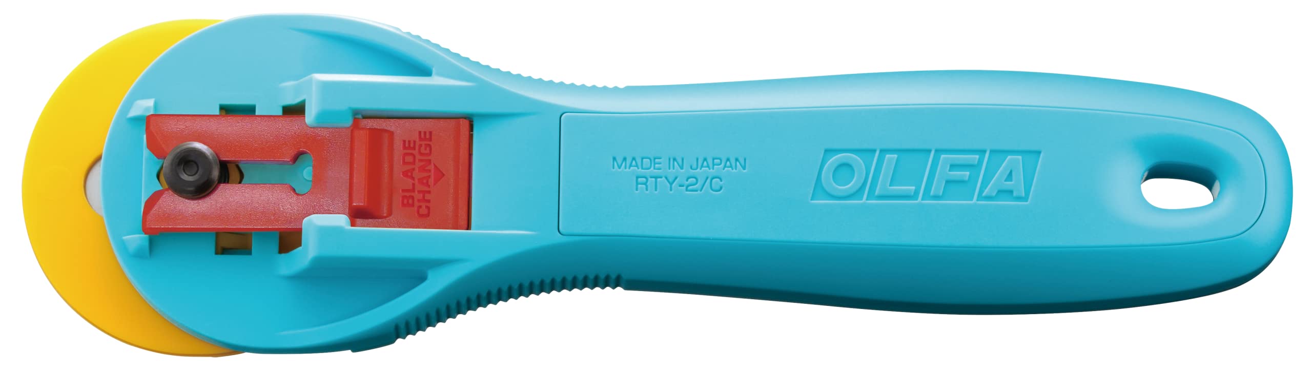 OLFA 18" x 24" Self Healing Rotary Cutting Mat (RM-SG) (Green) & 45mm Quick-Change Rotary Cutter (RTY-2/C) - Rotary Fabric Cutter w/Blade Cover (Aqua)