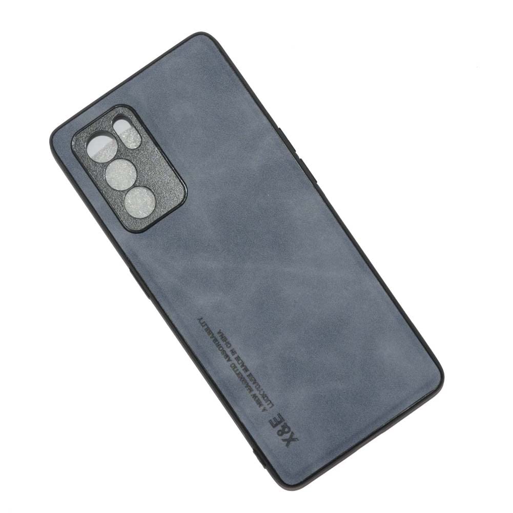 Kepuch Silklike Case for Oppo Reno 6 Pro 5G - Cover Bumper Built-in Metal Plate for Oppo Reno 6 Pro 5G - Blue