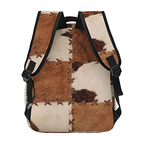 bzaxxqi Cowhide Backpack Girls Women Teens Bookbag School Bags Casual Backpack Travel Cow Print Backpacks