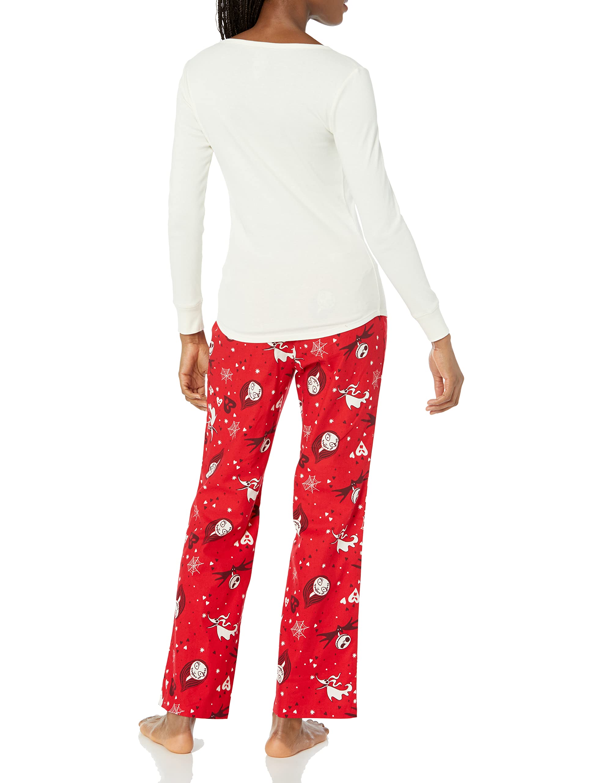 Amazon Essentials Disney | Marvel | Star Wars Women's Flannel Pajama Sleep Sets, Nightmare Valentine - Womens, XX-Large
