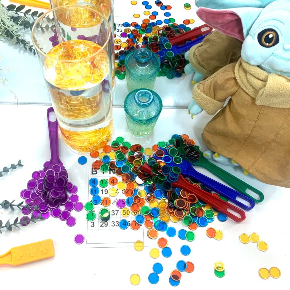 Magnetic Wands and Bingo Chips Set Magnet Wand wtih 100pcs Metal Ringed Discs for Kids School Science STEM Kit Math Learning Accessories(Purple)