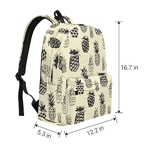 Pineapple Backpack Lightweight Backpacks Durable Laptop Backpack Shoulders Bag Hiking Travel Bag Casual Daypack