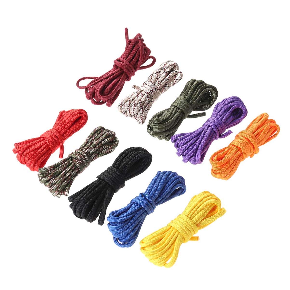 SEWACC 30 Pcs 3 String 3m Length Climbing Utility Cord Survival Umbrella Rope DIY Braiding Rope