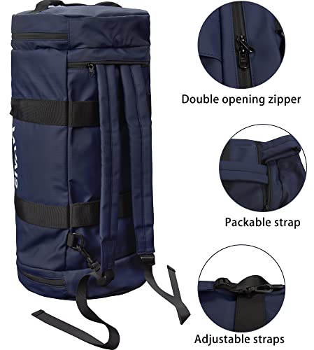 Navis Marine Sailing Bag Waterproof Duffel Backpack Multifunction use for Boating Fishing Watersports (Navy 40L)