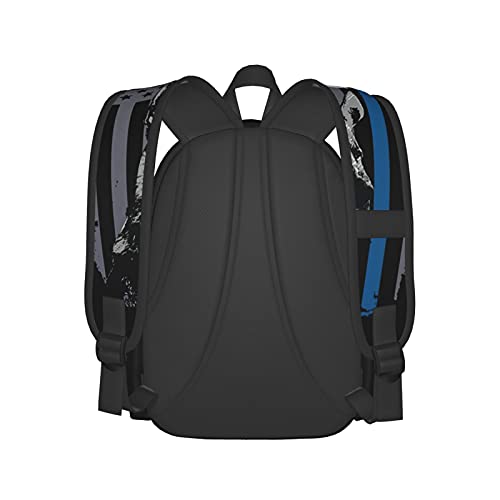 Police K9 Unit Dog Loyalty Thin Blue Line Flag Backpack Lightweight School College Bookbag Casual Travel Daypack