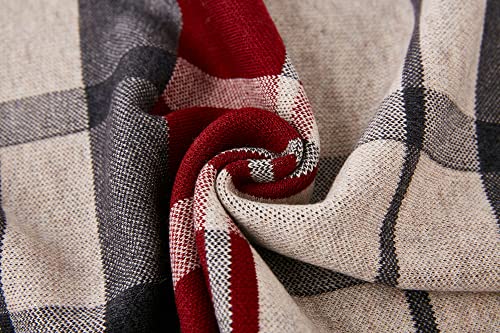 Mailandy Mens Winter Scarf Fashion Formal Soft Scarves Classic Plaid Solid Color Cashmere Scarf for Men