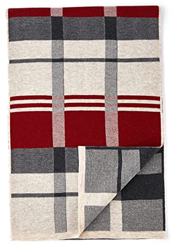 Mailandy Mens Winter Scarf Fashion Formal Soft Scarves Classic Plaid Solid Color Cashmere Scarf for Men