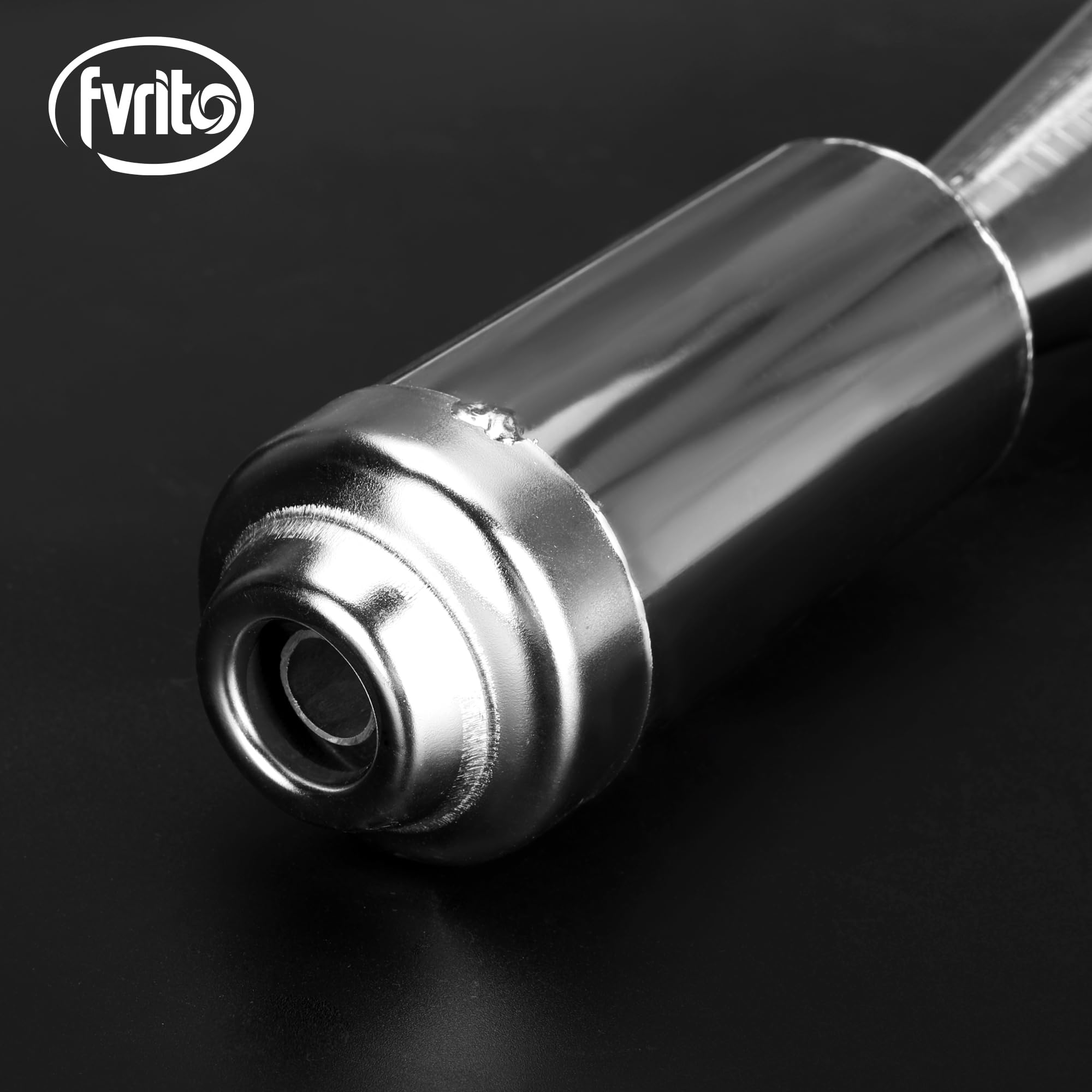 FVRITO Viper Flexible Exhaust Muffler Pipe Silencer with Hardware for 2 Stroke 49cc 60cc 66cc 80cc 100cc Engine Gas Motorized Bicycle Motor Bike Parts Silver