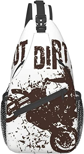 Stylish Chest Sling Bag Got Dirt Bike Motorcross Racing Print,Crossbody Shoulder Backpack Adjustable Chest Bag Lightweight Casual Daypack for Men Women Outdoor Sports Biking Climbing Shopping