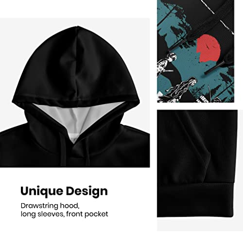 Dao.Bi.Dao Youth Kids Anime Tracksuit 2 Piece Outfits Sweatsuits Hoodie Jacket Casual Jogging Set with Pockets Road XL