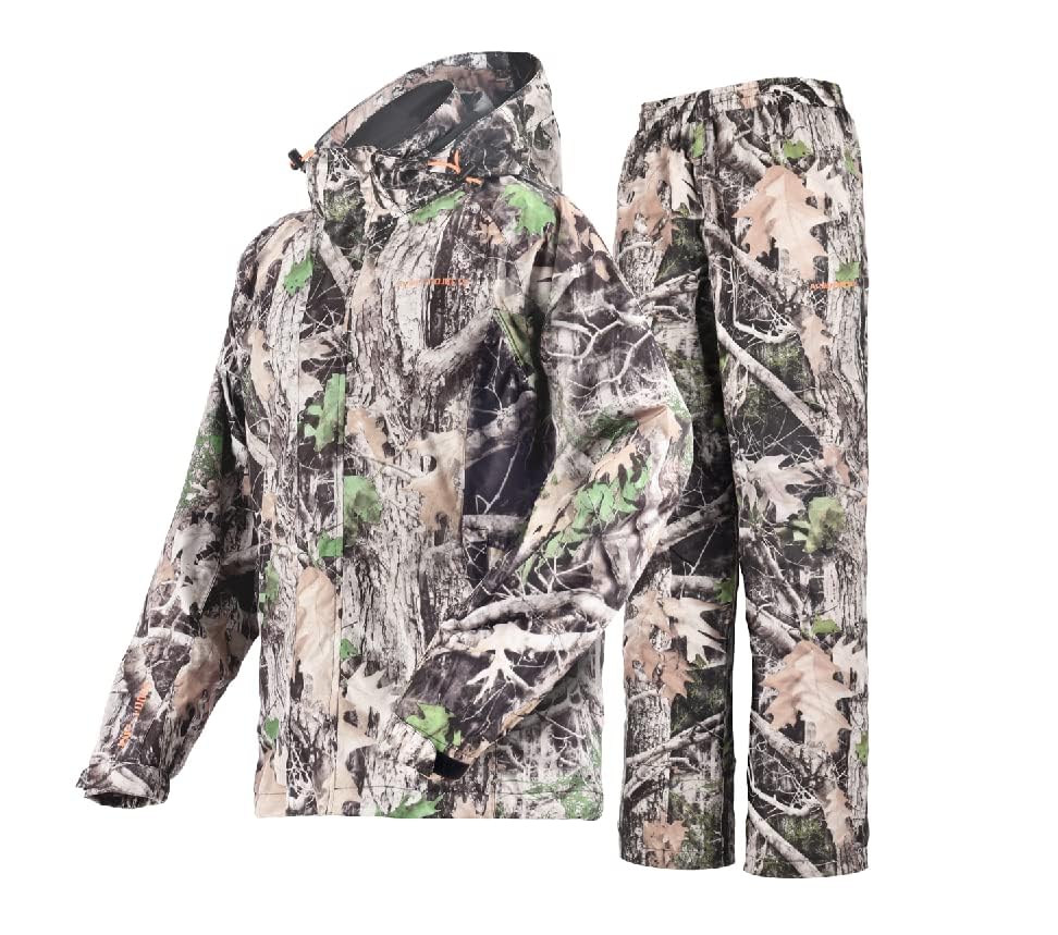 Acme Projects Men's Rain Suit (Jacket + Pants), 100% Waterproof, Breathable, Taped Seam, 10000mm/3000gm, YKK Zipper (as1, alpha, l, regular, regular, Camouflage)