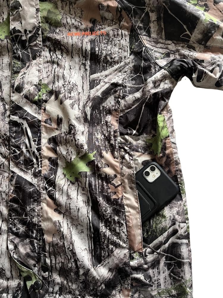 Acme Projects Men's Rain Suit (Jacket + Pants), 100% Waterproof, Breathable, Taped Seam, 10000mm/3000gm, YKK Zipper (as1, alpha, l, regular, regular, Camouflage)