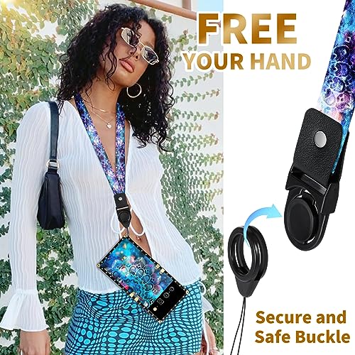 Loheckle for Pixel 7 Pro Case for Women, Designer Cases for Google Pixel 7 Pro with Ring Stand Holder and Lanyard, Stylish Mandala Luxury Cover for Pixel 7 Pro 6.7 Inch