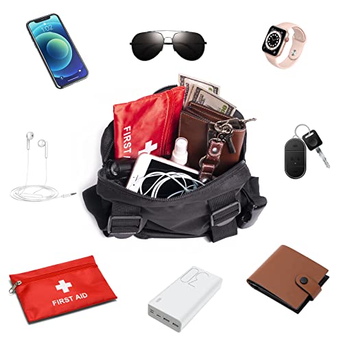 MJNUONE Outdoor Chest Bag For Men,Tactical Chest pack with Reflective, Lightweight Utility Chest Rig Bag with Extra Storage for Running Climb Cycling Hiking
