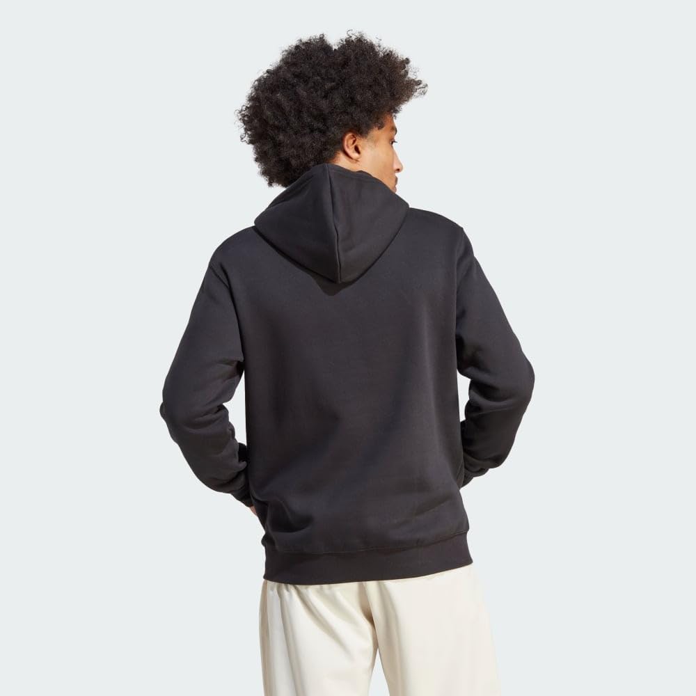 adidas Originals Men's Trefoil Essentials Hoodie, Black, Medium