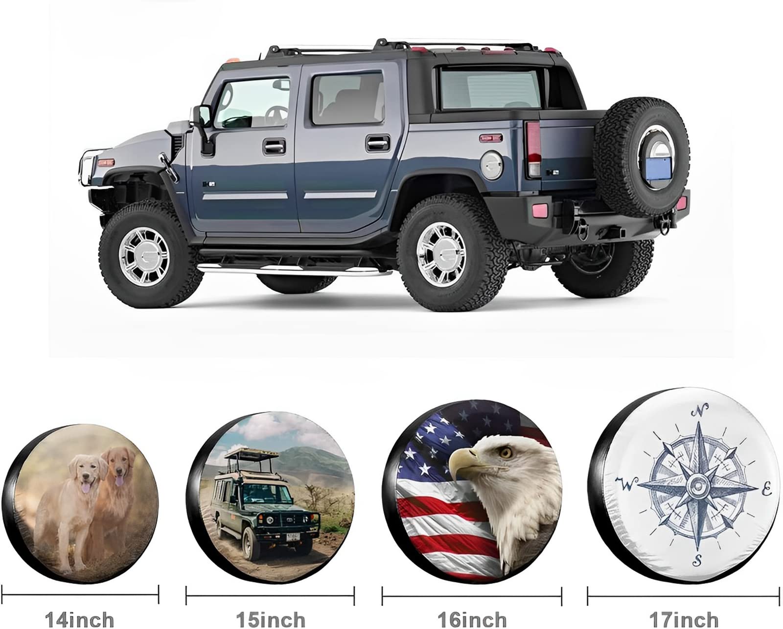Custom Spare Tire Cover Personalized Wheel Tire Cover Add Your Own Photo Text Logo Waterproof Dust-Proof Spare Wheel Cover Protectors for Trailer Truck SUV Universal All Vehicles