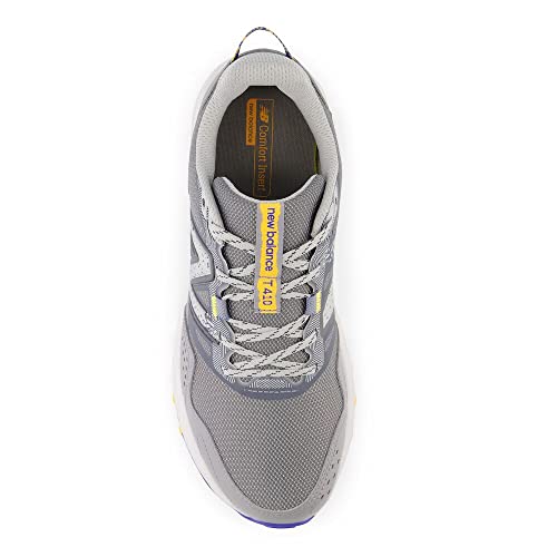 New Balance Men's 410 V8 Trail Running Shoe, Blacktop/Marine Blue/Shadow Grey, 15 X-Wide