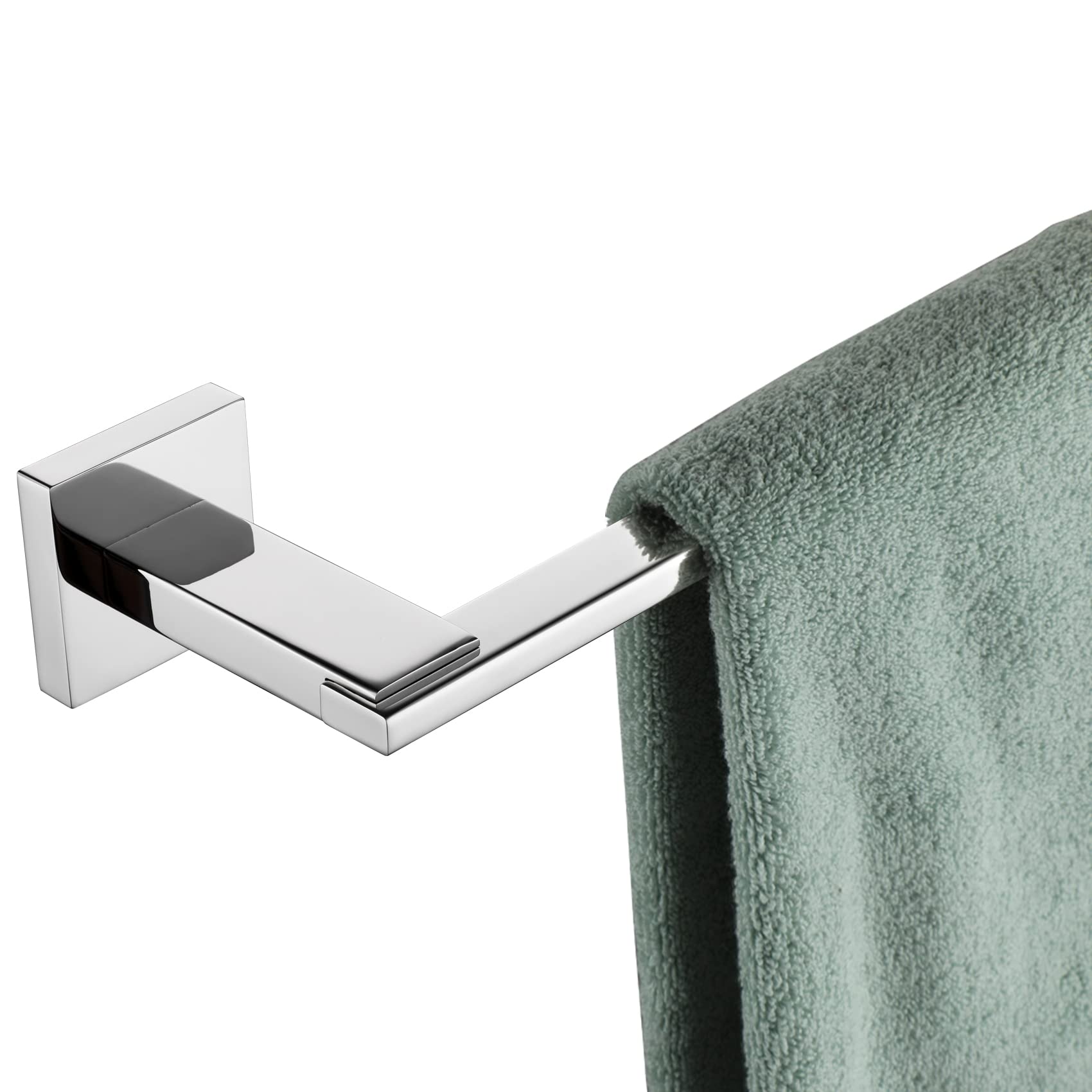 KOKOSIRI Bath Towel Bar Chrome Bathroom Hardware Towel Holder Wall Mounted for Kitchen Toilet 24 Inches Necklace Holder Polished Stainless Steel B4006CH-L24