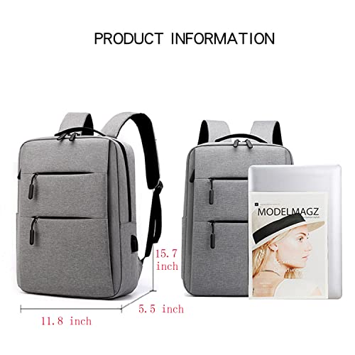 Laptop Backpack Business Slim Durable with USB Port Water Resistant Backpack for Women Men Fits 15.6 Inch School Computer Bag