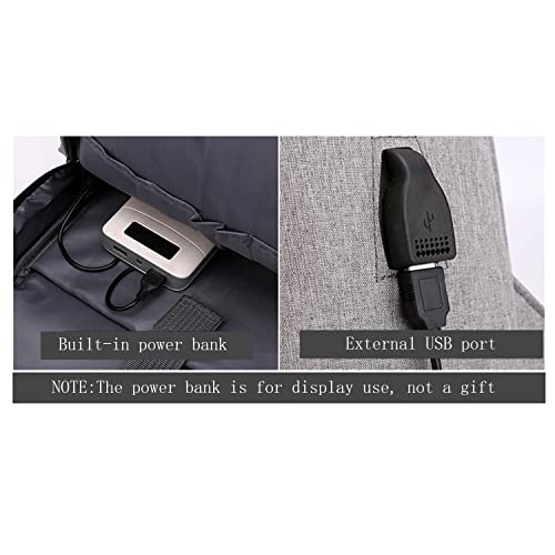 Laptop Backpack Business Slim Durable with USB Port Water Resistant Backpack for Women Men Fits 15.6 Inch School Computer Bag