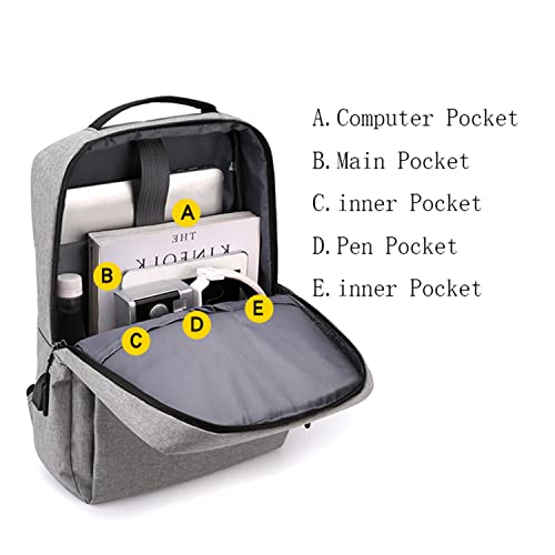 Laptop Backpack Business Slim Durable with USB Port Water Resistant Backpack for Women Men Fits 15.6 Inch School Computer Bag