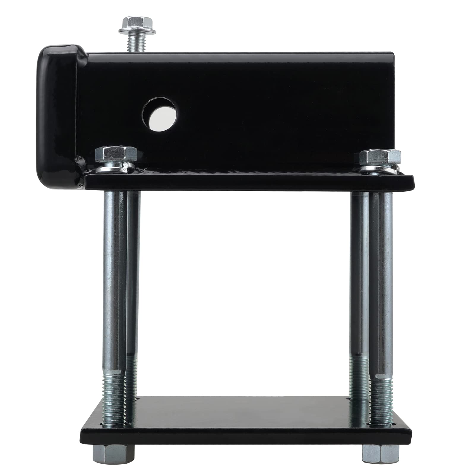 Geksion Bolt-on RV Bumper Hitch Receiver Adapter for 4-4.5'' Beams,2'' Receiver Opening, Trailer Rear Bumper for Camper Bike Racks Cargo Carriers