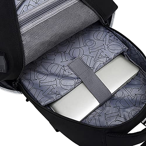 Anime One Piece Character LOGO Printing Luffy Backpack with USB Charging Port Large Capacity Fashion Laptop Backpack (K3-1)