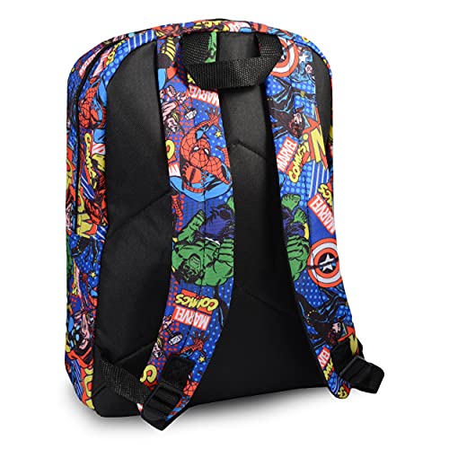 Marvel Avengers 16β Backpack School Supplies For Boys, Kids - 3 Pc Bundle With Avengers School Bag, Superhero Stickers And Bookmark | Avengers School Travel Bag