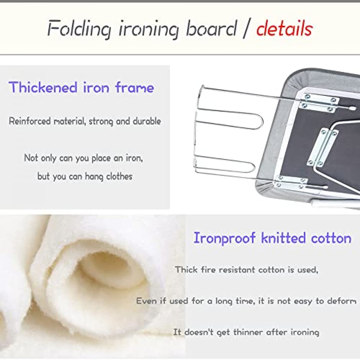 Tabletop Ironing BoardMade Portable Iron Board with Extra Layers Padding, Scorch Resistant Cotton Top, and Foldable Steel Legs with Safety Lock to Easily Store Away