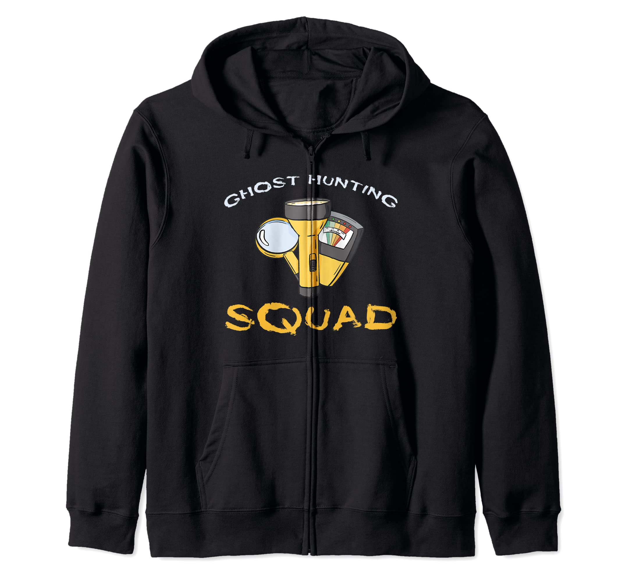 Ghost Hunting Squad Paranormal Gear Equipment Flashlight Zip Hoodie