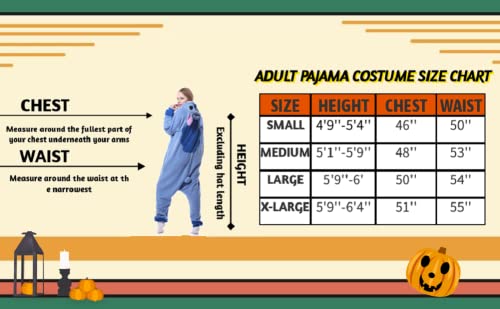 XMiniLife Unisex Onesie Adult Cosplay Costume Christmas Pajamas Halloween (US, Alpha, Large, Regular, Regular, Pink Stit)