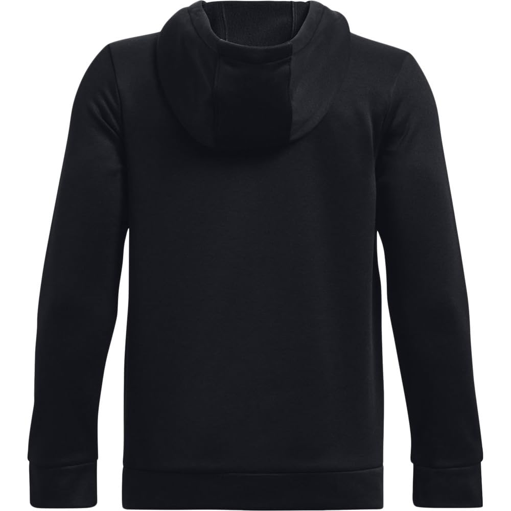 Under Armour boys Armour Fleece Big Logo Hoodie, (001) Black / / Black, Large