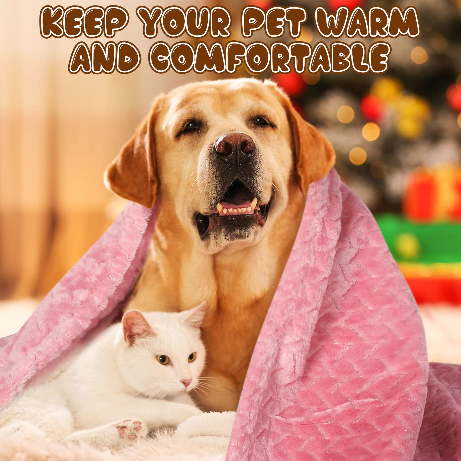 Reginary 6 Pieces Pet Fluffy Dog Blanket, Soft Warm Fuzzy Blankets for Small Medium Large Pet Plush Fleece Throws Puppy Kitten Sleep Mat Bed Covers for Dog Cat Animals, 24 x 32 Inch