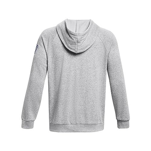 Under Armour mens Freedom Big Flag Logo Hoodie, (011) Mod Gray Light Heather / / Black, Large