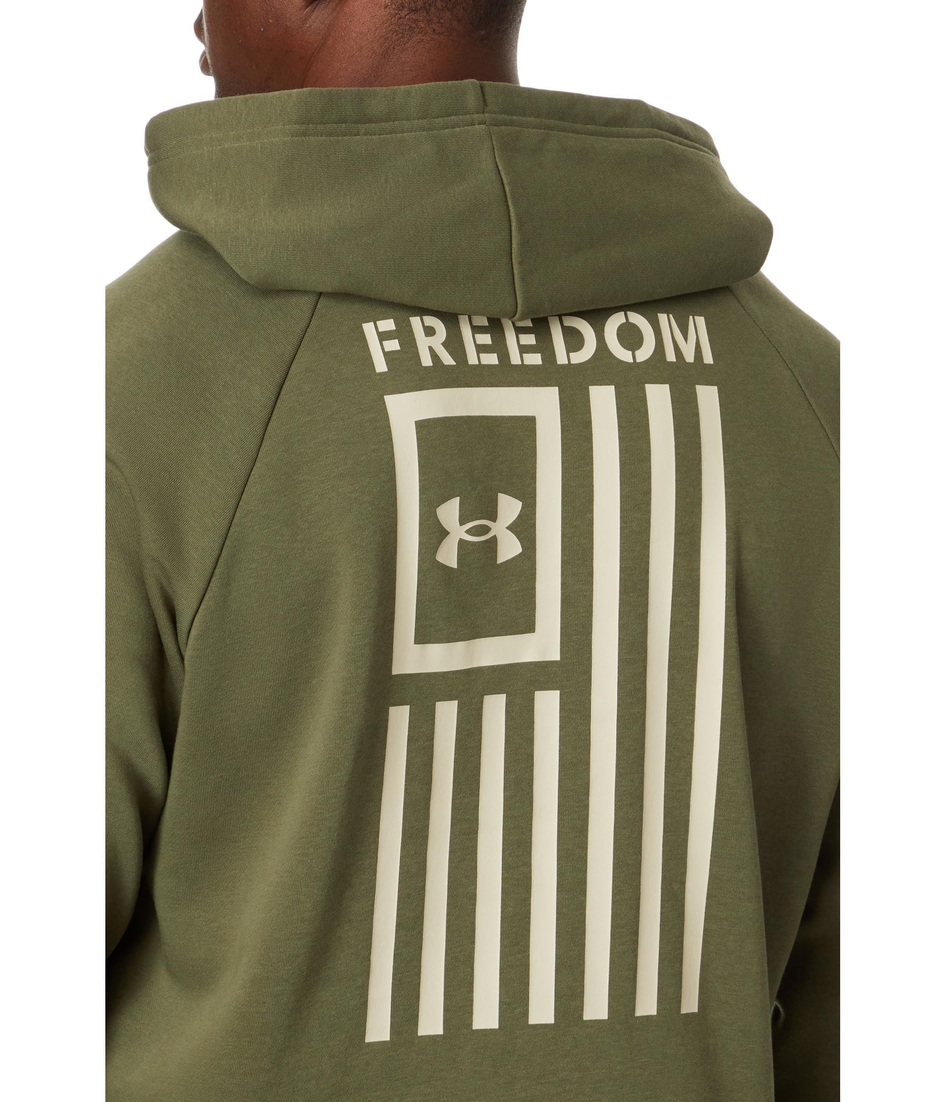 Under Armour mens Freedom Flag Fleece Hoodie, (390) Marine OD Green / / Desert Sand, XX-Large