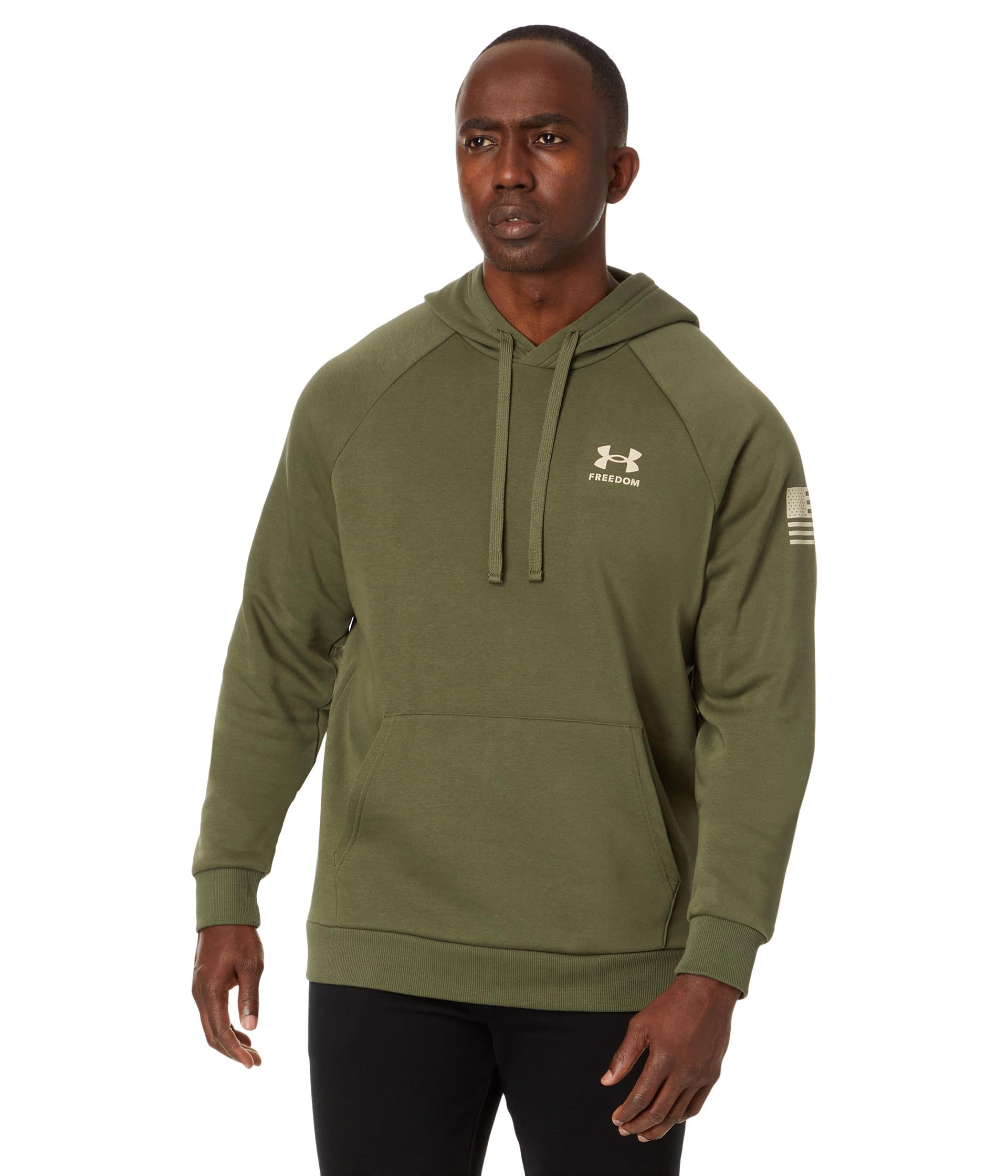 Under Armour mens Freedom Flag Fleece Hoodie, (390) Marine OD Green / / Desert Sand, XX-Large