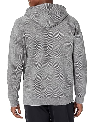 Under Armour mens Rival Fleece Printed Hoodie, (025) Castlerock Light Heather / / White, Large