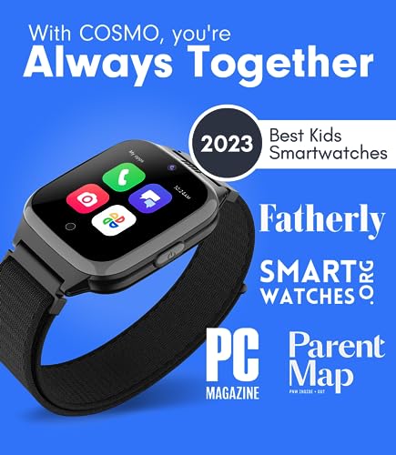 JrTrack 2 SE Smart Watch for Kids by Cosmo | 4G Phone Calling & Text Messaging | SIM Card & Flexible Data Plans | GPS Tracker Watch for Kids | Children’s Smartphone Alternative (Black)